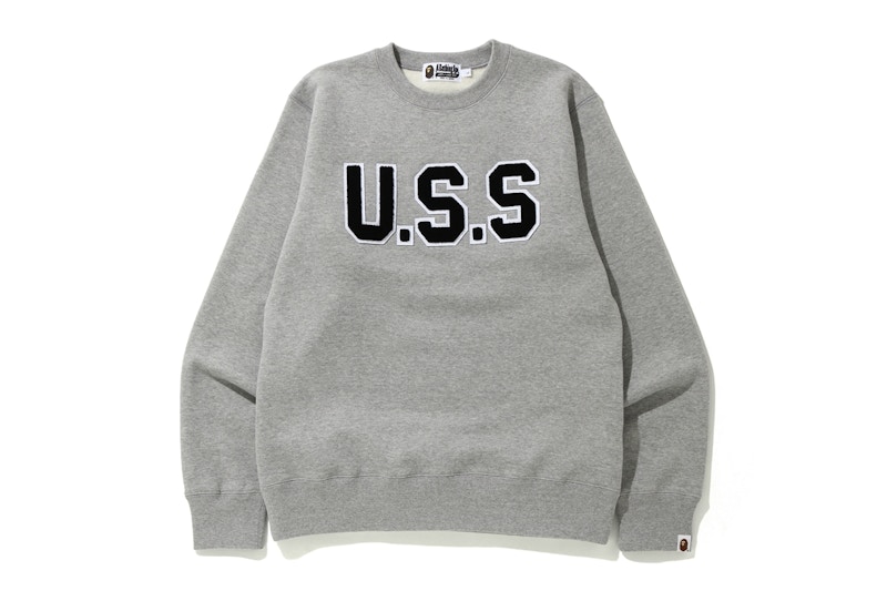 BAPE Trade Mark Crewneck Grey Men's - SS20 - GB