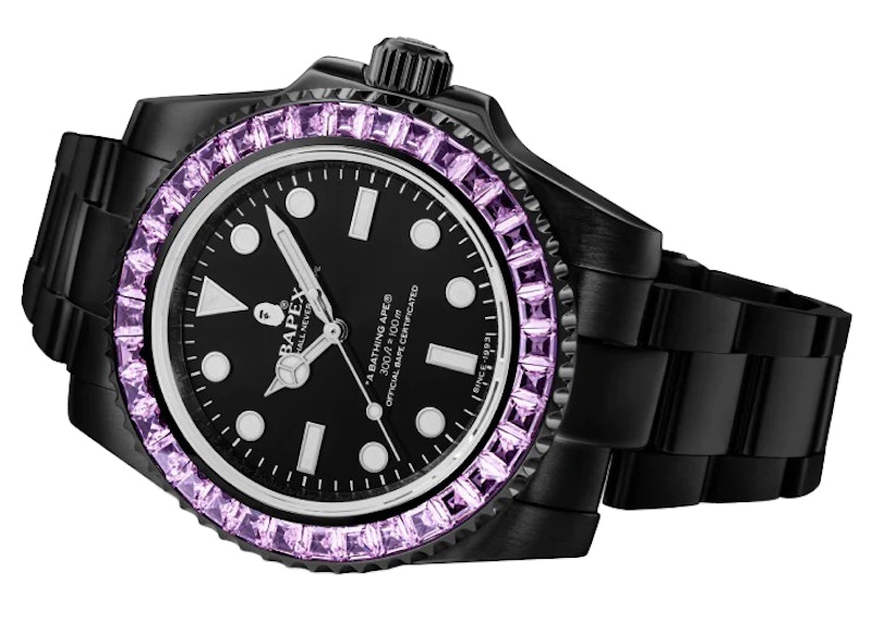BAPE Type 1 BAPEX Crystal Stone Watch Pink Men's - SS23 - US