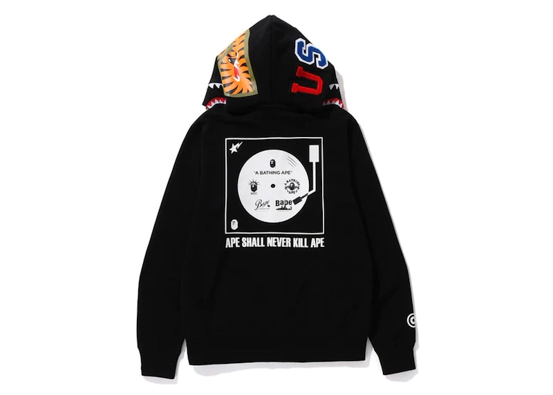 BAPE US Limited Collection Shark Full Zip Double Hoodie Black Men's ...