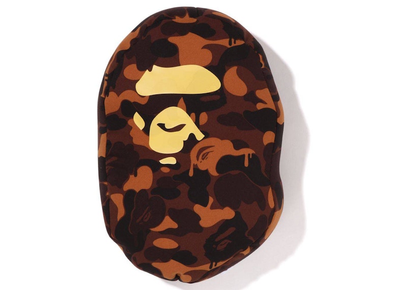 BAPE Valentine Chocolate Camo Ape Head Cushion Brown - SS23 - US