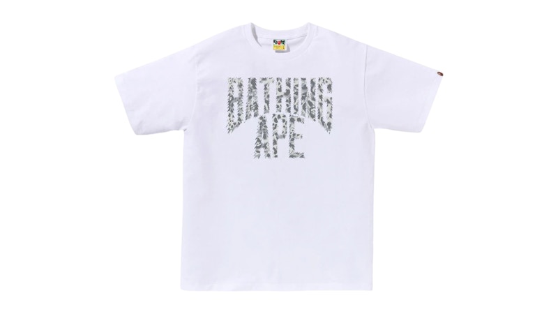 BAPE Wild Leopard Pattern Nyc Logo Tee (FW25) White/Grey Men's - FW25 - US