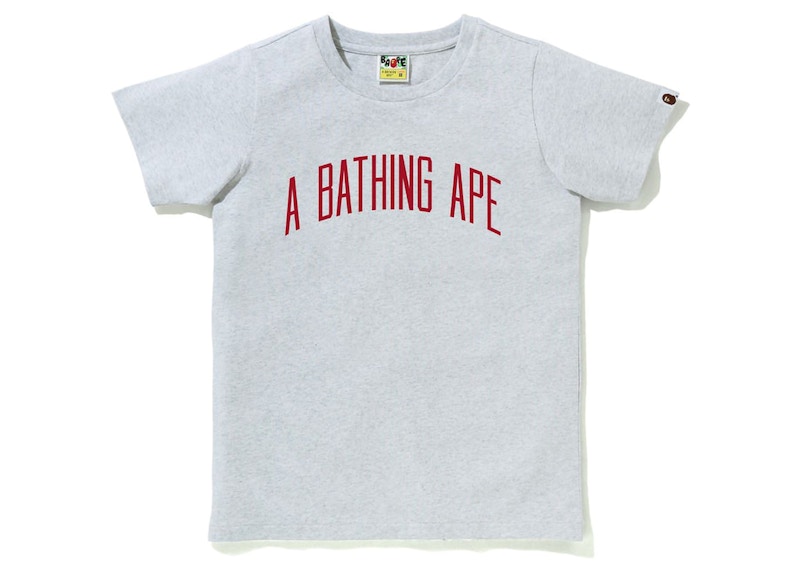 BAPE Womens A Bathing Ape Letter Tee Grey - SS22 - US