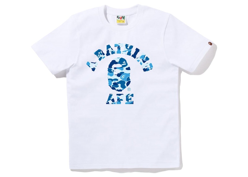 BAPE Women's ABC Camo College Tee White Blue - SS22 - TW
