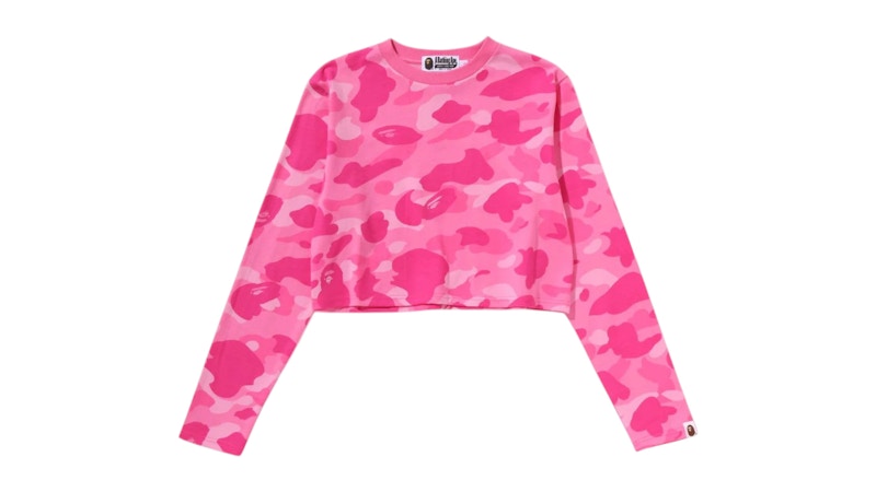 Camiseta corta BAPE Color Camo L/S para mujer, rosa - SS25 - MX