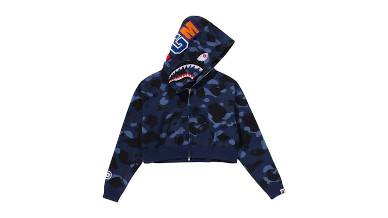 Sudadera BAPE para mujer, color Camo Crystal Stone Shark, corta con ...