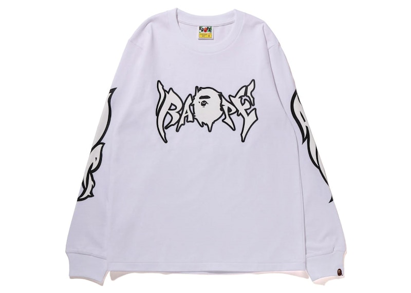 BAPE Women's Graffiti L/S Tee White - FW22 - US