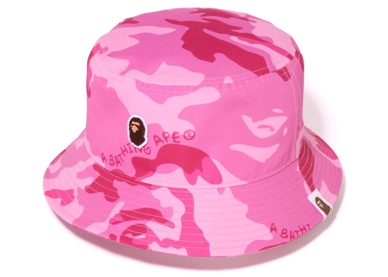 BAPE Women's Woodland Camo Bucket Hat Pink - SS23 - US