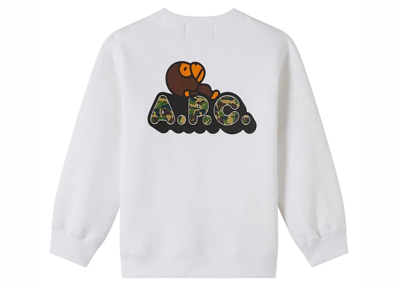 BAPE x A.P.C Kids Tears II Sweatshirt White Kids' - FW22 - US