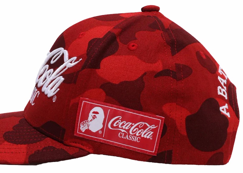 BAPE x Coca-Cola Color Camo Snap Back Cap Red Men's - FW23 - US