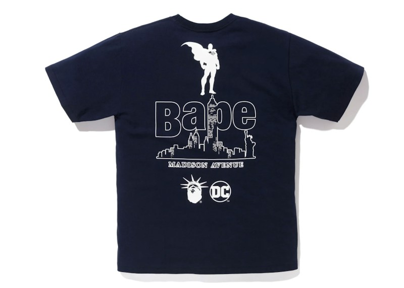 BAPE x DC Superman Tee Navy Men's - FW20 - US