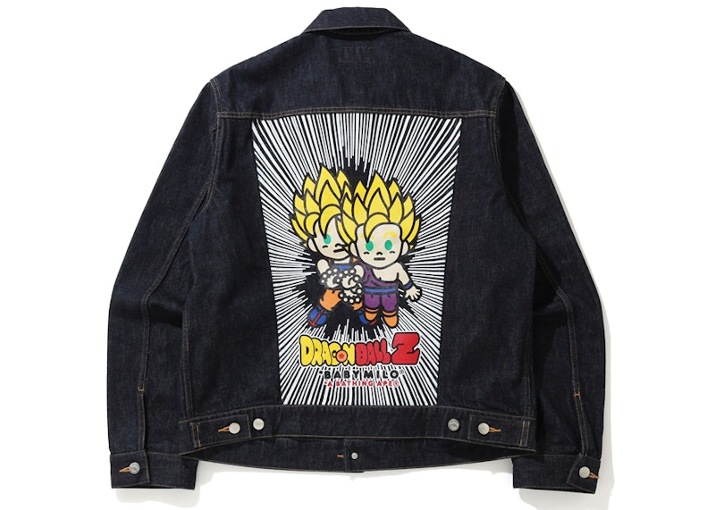 BAPE x Dragon Ball Z Baby Milo Big Ape Head Denim Jacket Indigo Men's ...