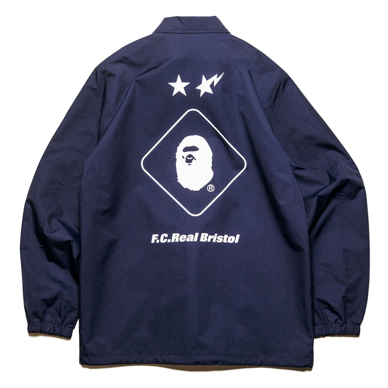 BAPE x F.C.R.B. Coach Jacket Navy Men's - SS19 - US