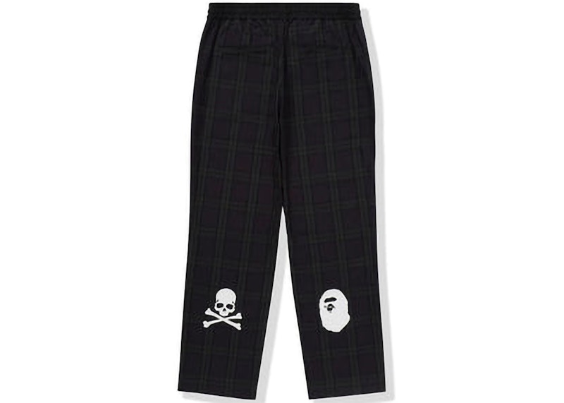 BAPE x Mastermind Check Pants Green Men's - FW22 - US
