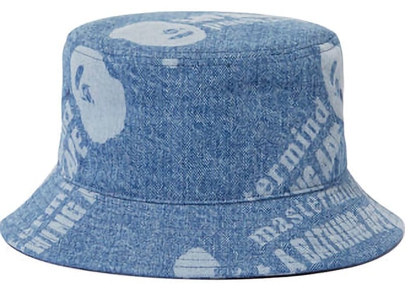 BAPE x Mastermind Washed Denim Hat Blue Indigo Men's - FW22 - US