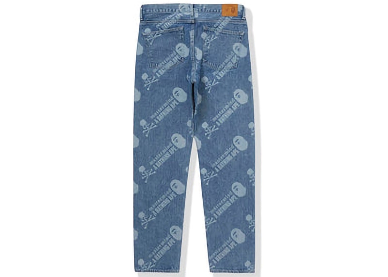 BAPE x Mastermind Washed Denim Pants Blue Indigo Men's - FW22 - US