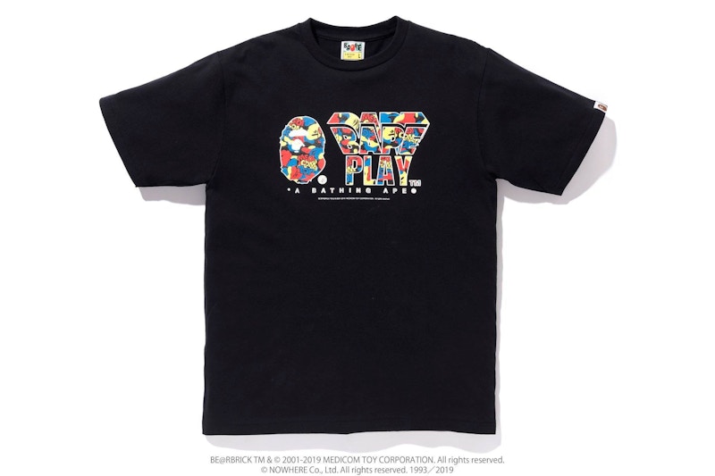 BAPE x Medicom Toy Camo Bape Play Tee Black Men's - FW19 - US