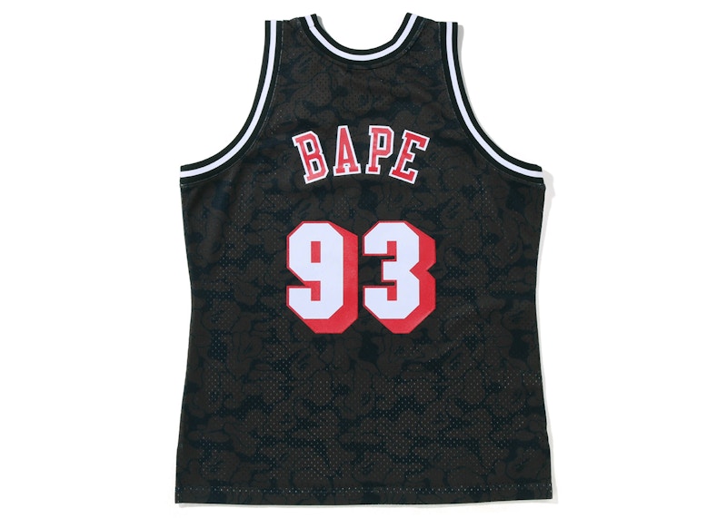BAPE x Mitchell & Ness Miami Heat Jersey Black Men's - FW22 - US
