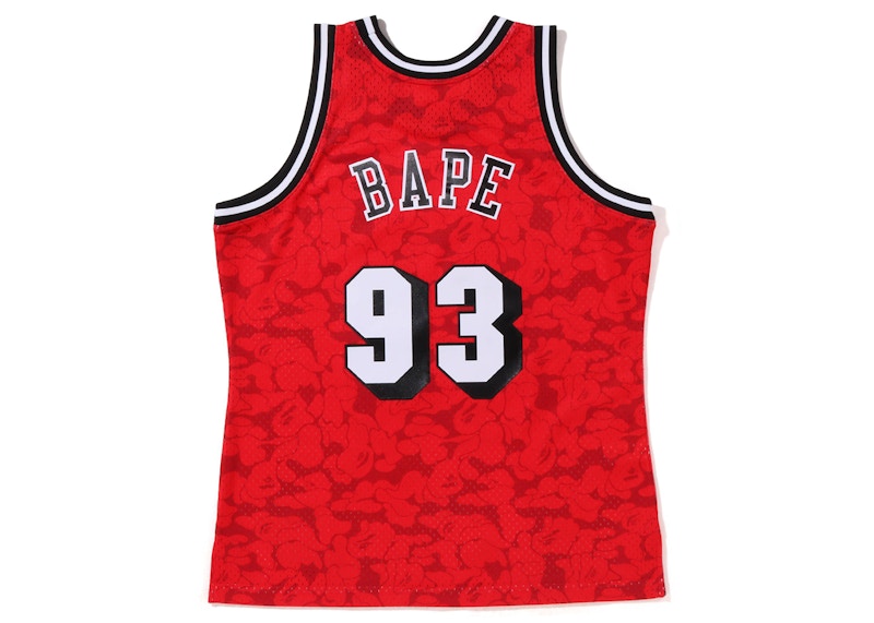 BAPE x Mitchell & Ness Miami Heat Jersey Red Men's - FW22 - US