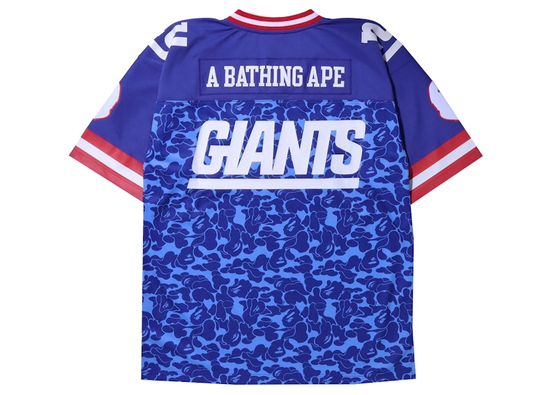 BAPE x Mitchell & Ness NFL New York Giants Legacy Jersey Navy Men's ...