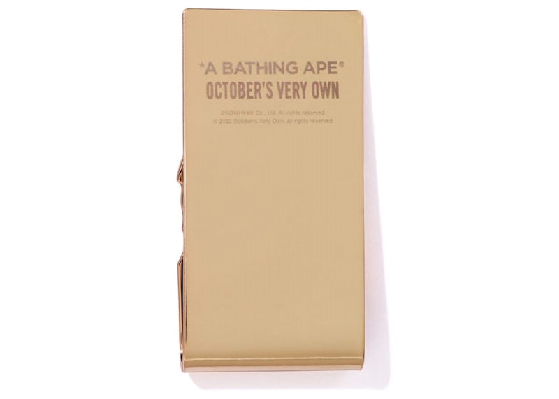 BAPE x OVO Ape Head Money Clip Gold - FW22 - US