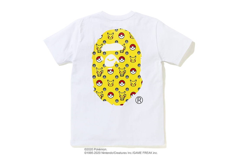 BAPE x Pokemon Kids Pikachu Ape Head Tee #3 White Kids' - FW20 - US