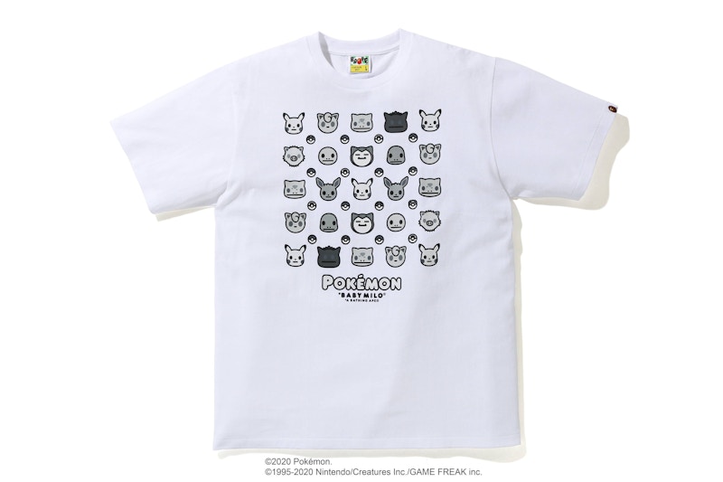 BAPE x Pokemon Monotone Tee #4 White Men's - FW20 - US