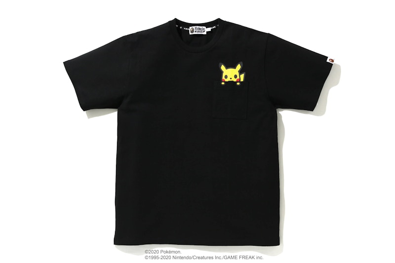 BAPE x Pokemon Pikachu Ladies Pocket Tee Black - FW20 - US