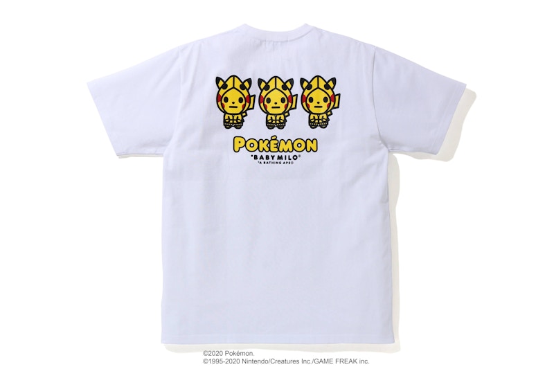 BAPE x Pokemon Pikachu Pocket Tee White Men's - FW20 - US