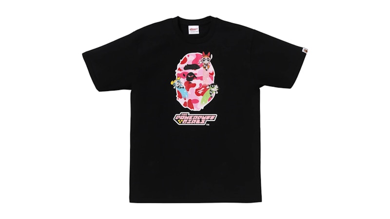 BAPE x Power Puff Girls Ape Head Tee Black Men's - FW25 - US