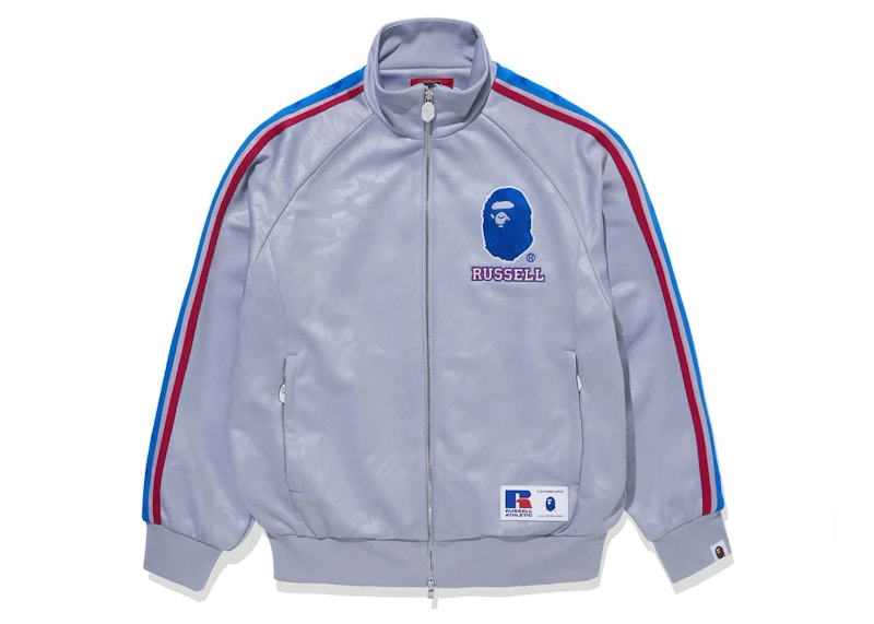 BAPE x Russell Track Jacket Gray Men's - FW23 - US