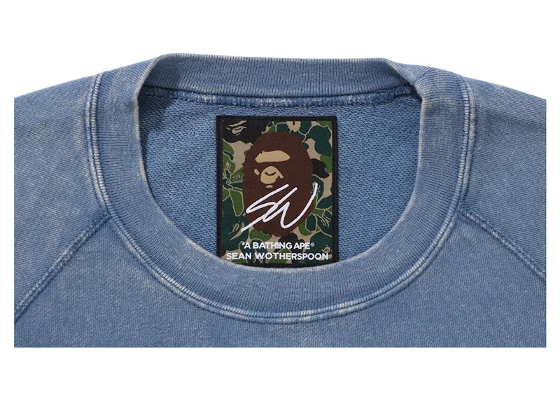 BAPE x Sean Wotherspoon Sweat Tee Navy Men's - SS24 - US
