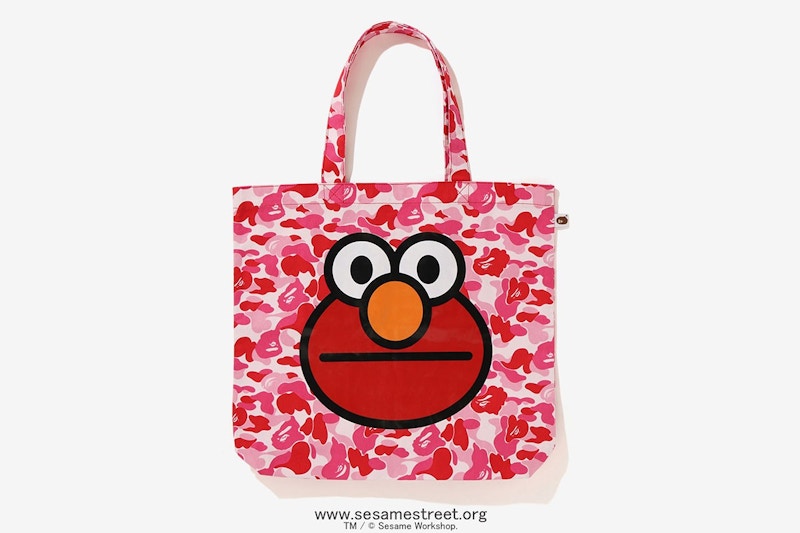 BAPE x Sesame Street ABC Camo Elmo Tote Pink - FW19 - US