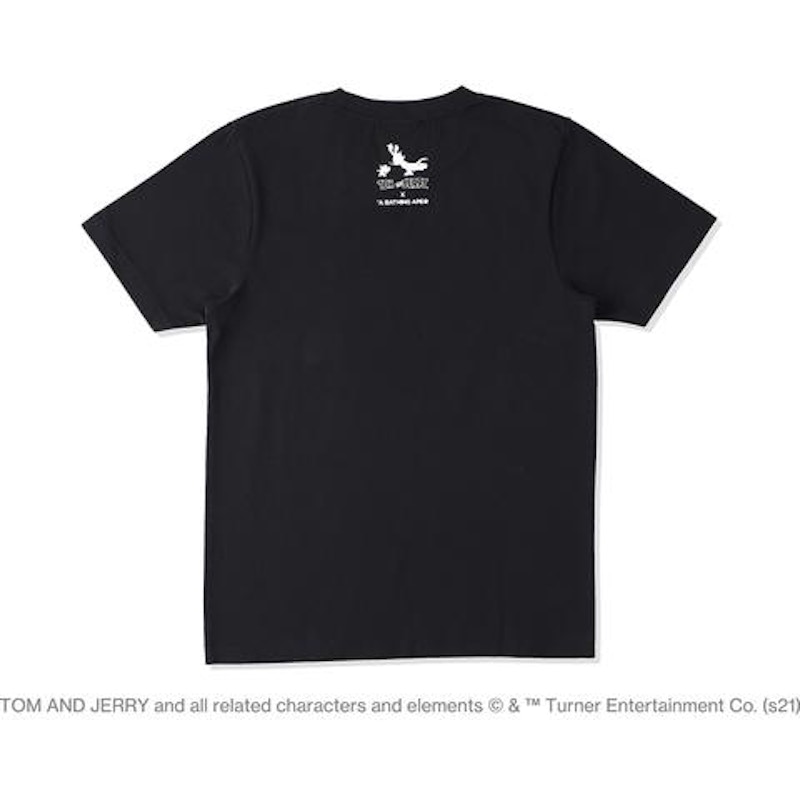 BAPE x Tom and Jerry Cheese Ape Head Kids Tee Black - SS21