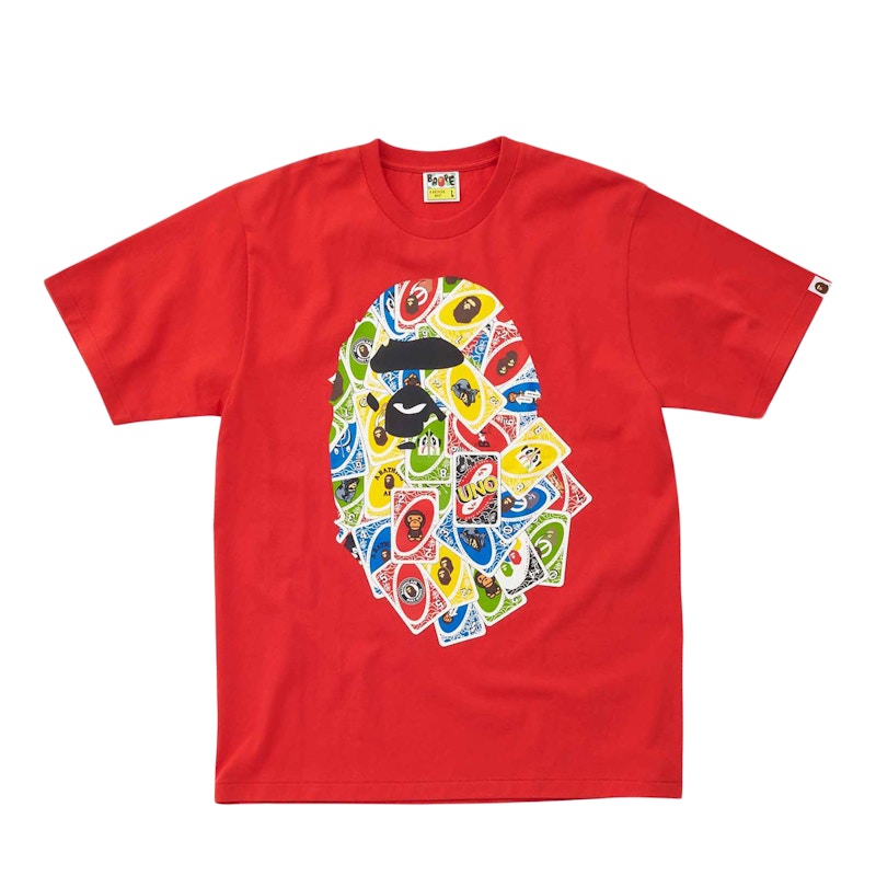 BAPE x UNO Ape Head Design Mattel Exclusive Tee Red Men's - FW21 - US