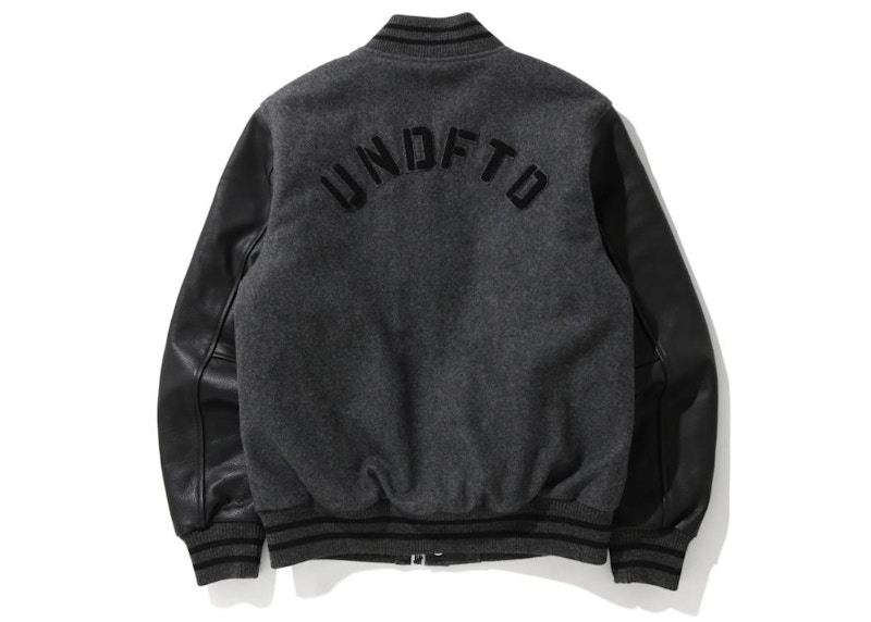 BAPE x Undefeated Varisty Jacket Black/Gray Men's - FW20 - US