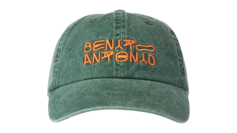 Bad Bunny x Zara Washed Logo Embroidery Cap Green Men's - SS26 - US