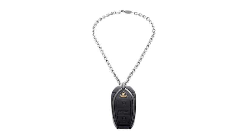 Balenciaga Automobil Lamborghini Car Key Necklace Jewlery Silver/Black - US