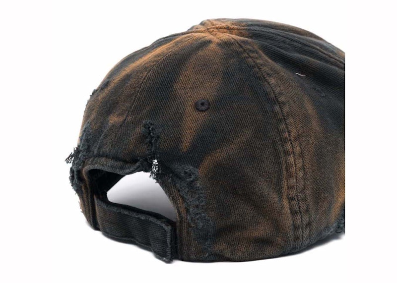 Balenciaga BB Mode Destroyed Piercing Baseball Cap Brown Men's - US