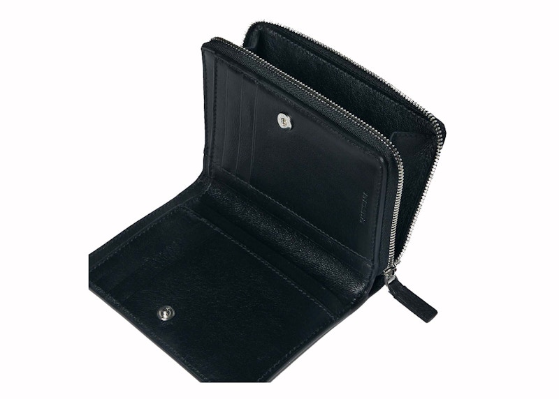 Balenciaga Cash Bi-Fold Compact Wallet Black/White in Leather with ...