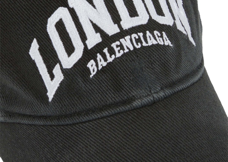 Balenciaga Cities London Cap Faded Black in Cotton - US