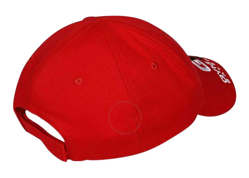 Balenciaga Gym Wear Velcro Strap Cap Red/White/Black Men's - US