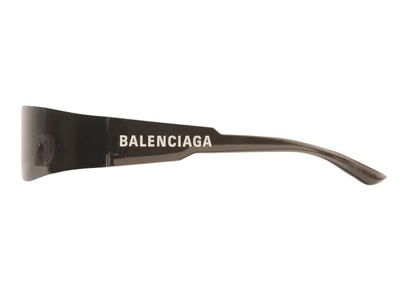 Balenciaga Mono Rectangle Sunglasses Black (570521T00221000) in Nylon - US