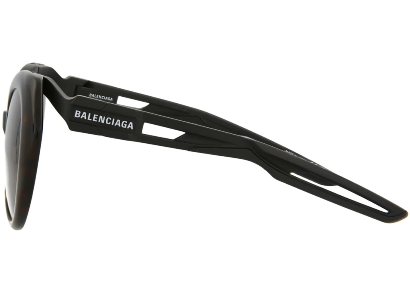 Balenciaga Oval Frame Acetate Sunglasses Havanablackbrown Bb0024sa