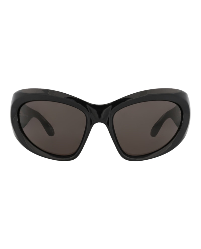 Balenciaga Shield-Frame Bio Injection Sunglasses Black Black Grey ...