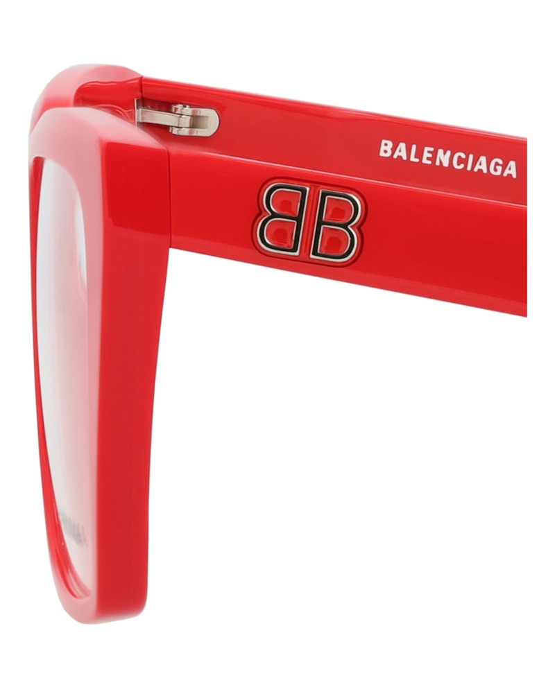 Balenciaga Square-Frame Acetate Optical Frames Red Red Transparent ...