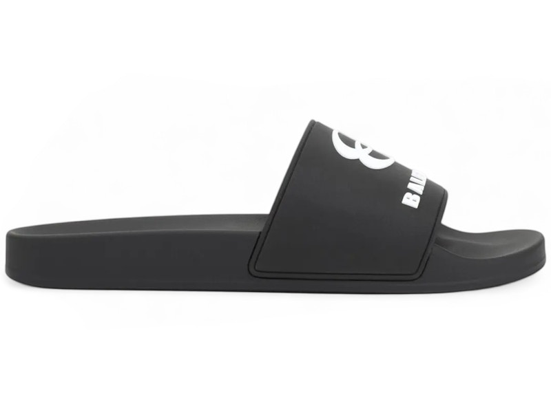 Balenciaga Unity Sports Icon Pool Slide Black White Men's - 689031 ...
