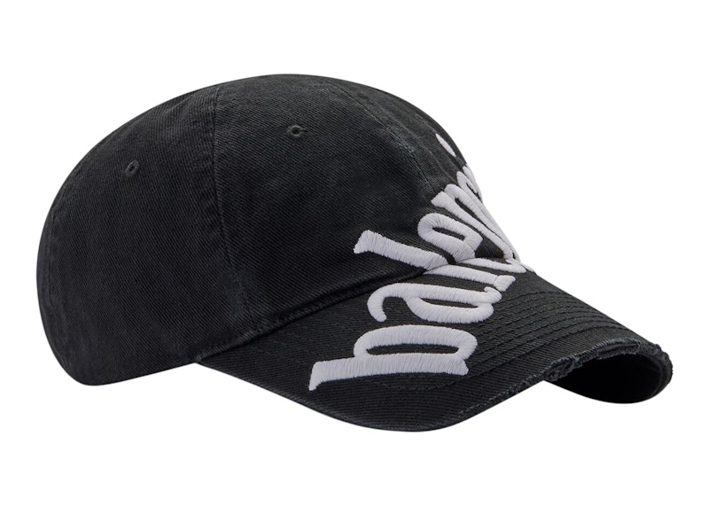 Balenciaga Women's Diagonal Baseball Cap Black/White - US