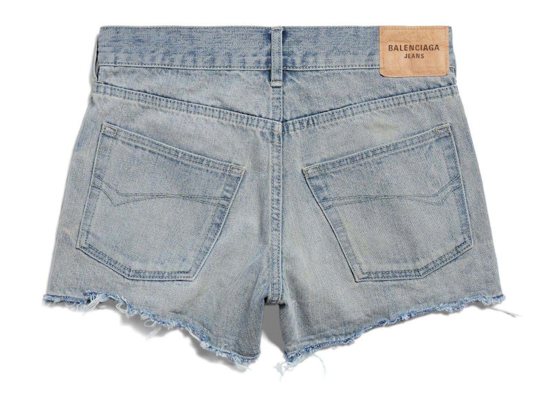 Balenciaga Women's Mini Shorts Light Blue - US