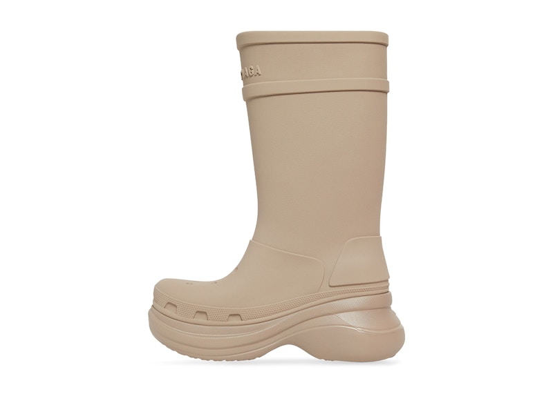 Balenciaga x Crocs Boot Beige Rubber (Women's) - 677388W1S8E2500 - US