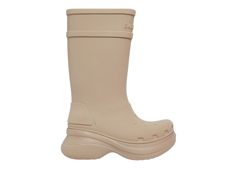 Balenciaga x Crocs Boot Beige Rubber Men's - 677384W1S8E2500 - US